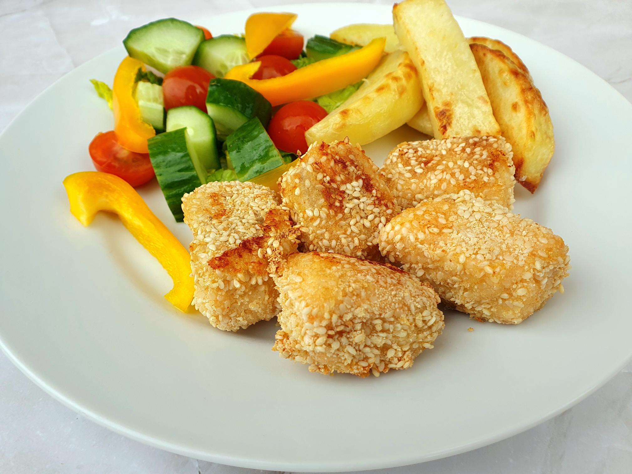Sesame Salmon Nuggets • Little Gannets